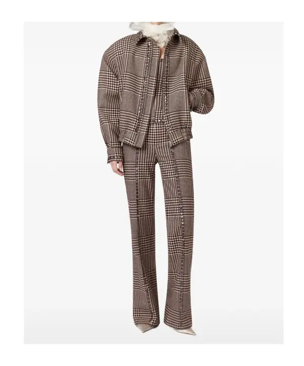 Giuseppe Di Morabito Houndstooth Zip Short Jacket
