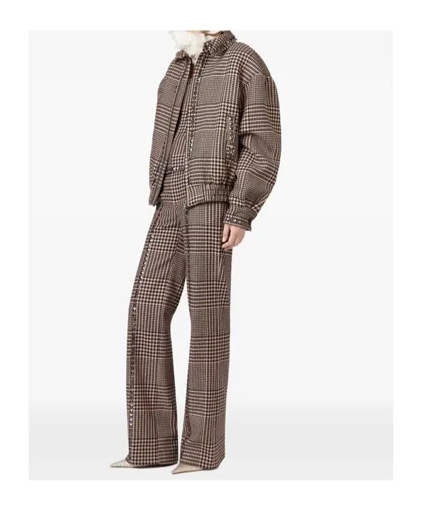 Giuseppe Di Morabito Houndstooth Zip Short Jacket
