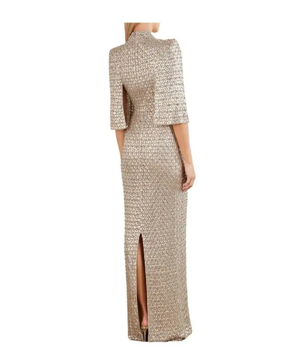 Jenny Packham Sedona Crystal-embellished Sequined Tulle Gown