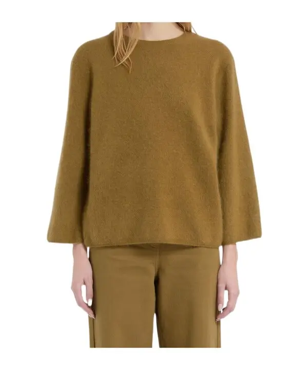 Marella Wool-cashmere Blend Ribbed Crew-neck Sweater