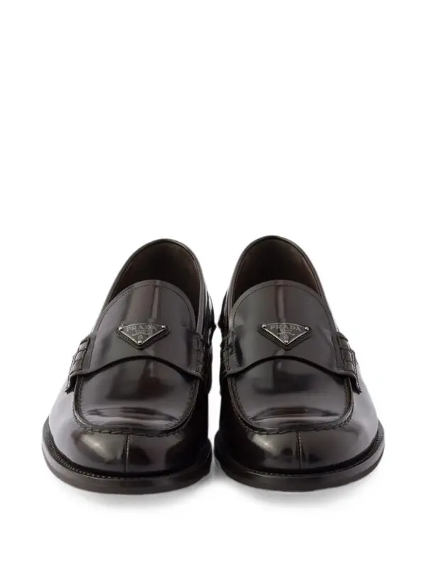 Prada Brushed Leather Loafers
