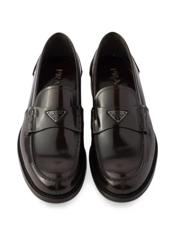 Prada Brushed Leather Loafers