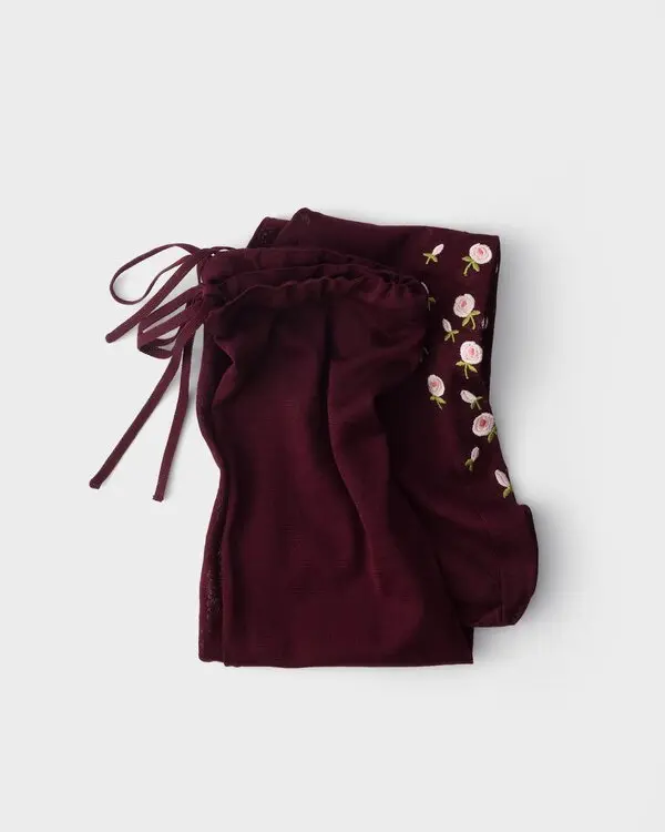Prada Embroidered Over-the-knee Cotton Socks