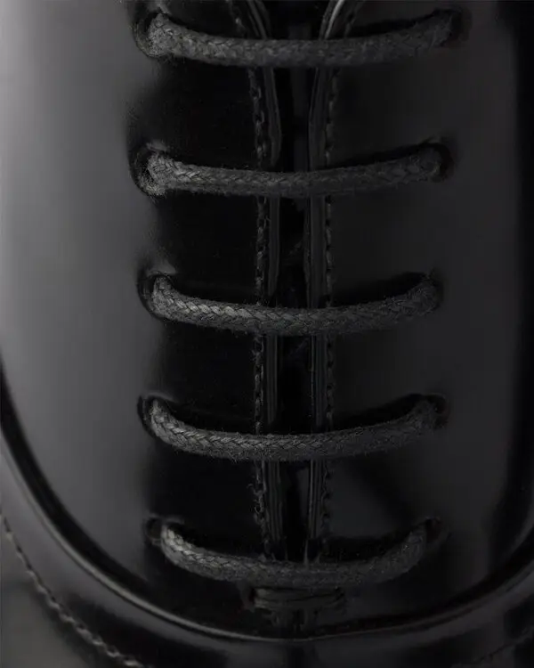Prada Brushed Leather Lace-up Shoes