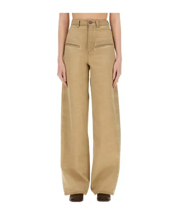 UMA WANG Wide-leg Belt-loop Denim Trousers
