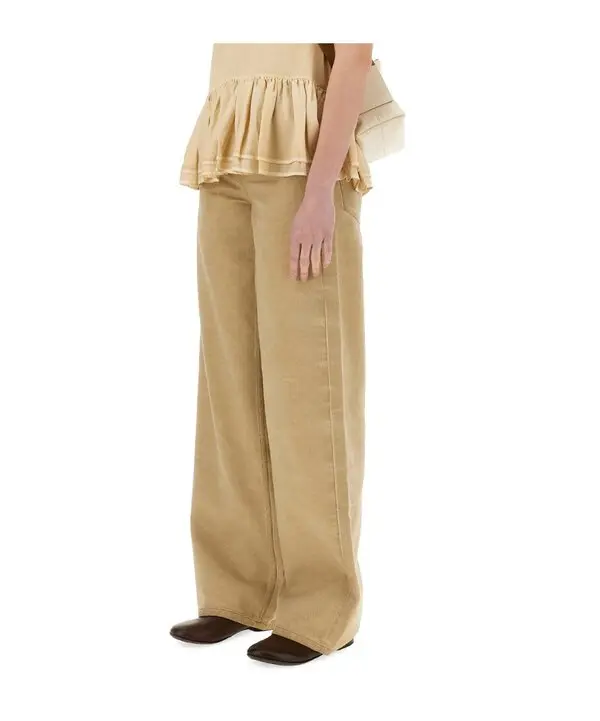 UMA WANG Wide-leg Belt-loop Denim Trousers