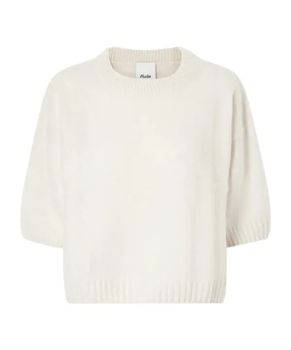 ALLUDE Ribbed-trim Cashmere And Silk-blend Sweater