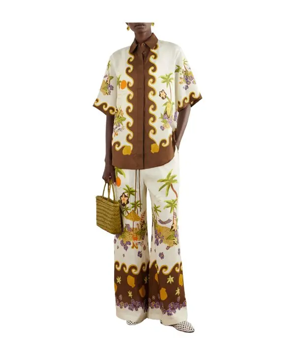 ALEMAIS Island Cove Short Sleeve Shirt - Brown