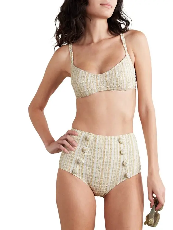 Lisa Marie Fernandez Striped Bikini Set