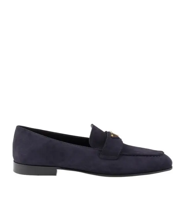 Prada Suede Loafers - Navy Blue