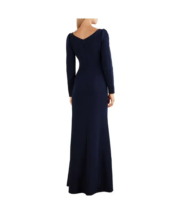Jenny Packham Bead-embellished Crepe Gown - Black
