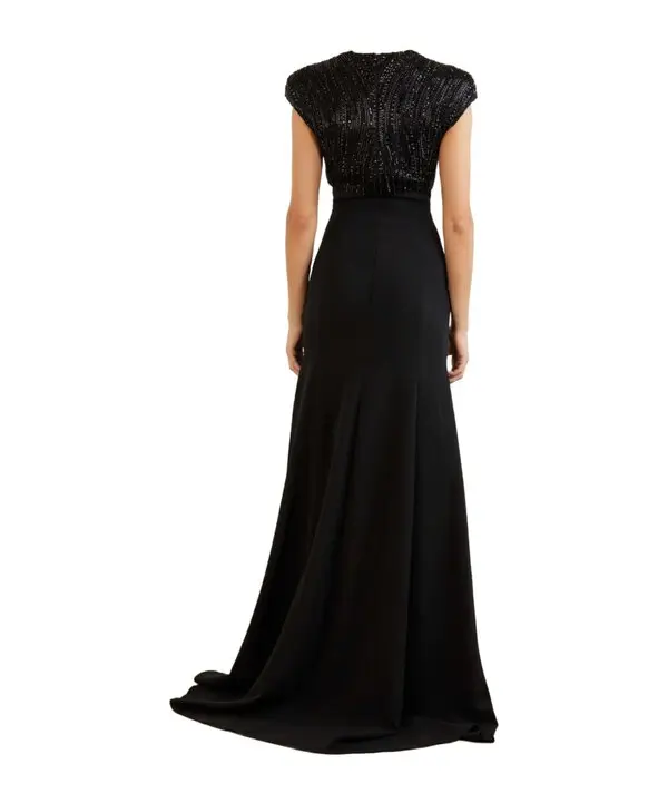 Jenny Packham Moonveil Embellished Georgette-crepe Gown