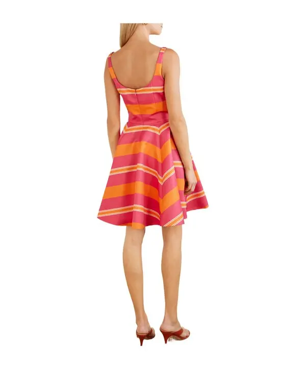 EMILIA WICKSTEAD Waist-cinched Flared-hem Dress