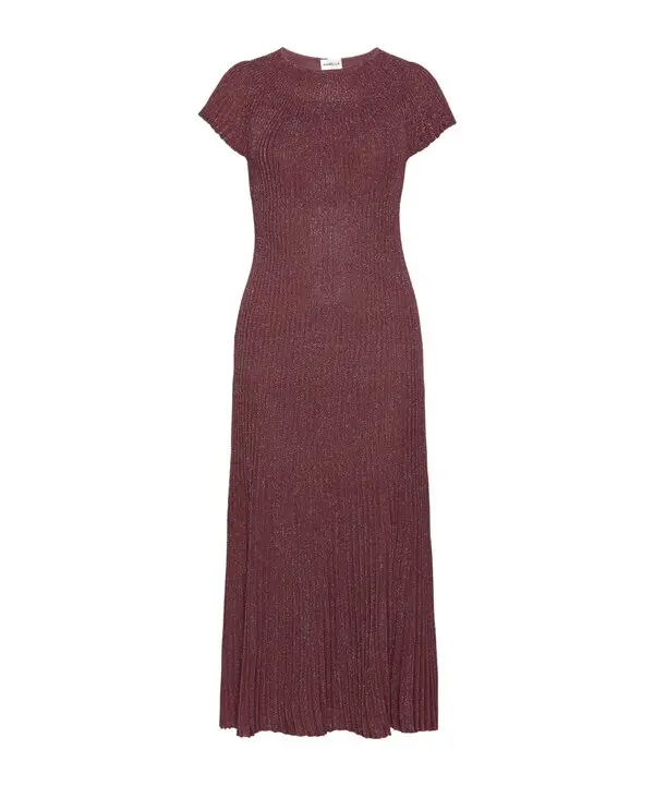 Marella Ribbed Knit Dress - Red