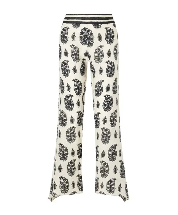 Johanna Ortiz Printed Loose Casual Trousers