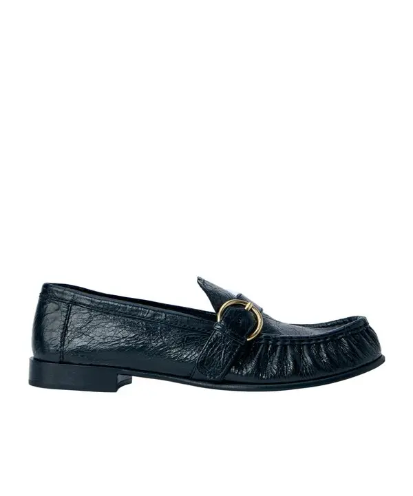 Miu Miu Leather Loafers With Buckle Detail