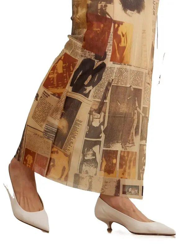 AeydĒ Squaretoe Lowheel Leather Pumps - White