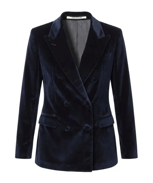 Tagliatore Paris Double-breasted Velvet Blazer