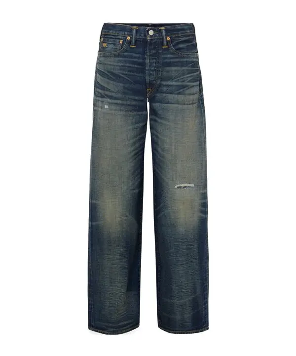 Ralph Lauren Highrise Wideleg Jeans - Black