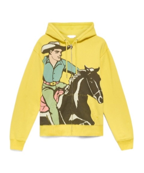J.W.ANDERSON Cowboy-print Zip-up Hoodie