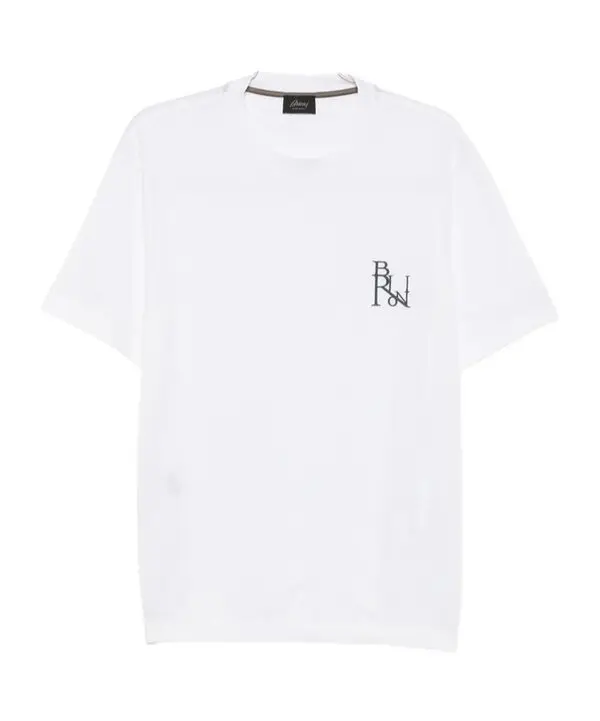 Brioni Logo-embroidered T-shirt
