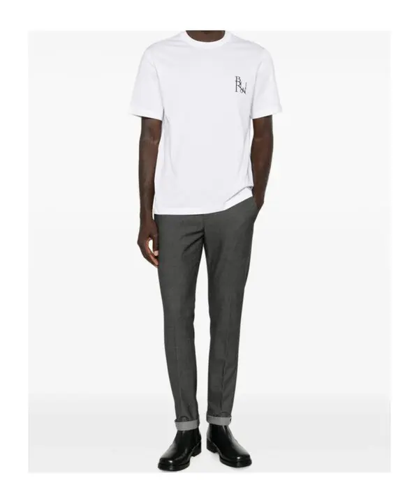 Brioni Logo-embroidered T-shirt