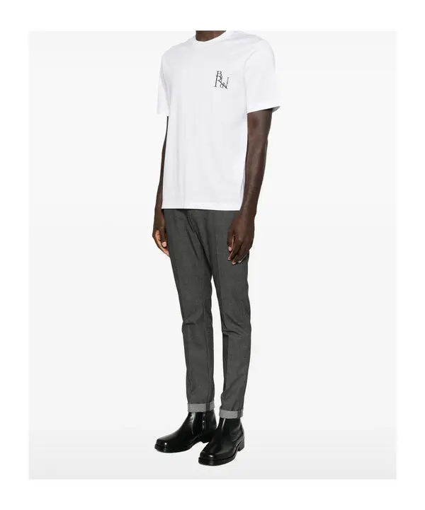 Brioni Logo-embroidered T-shirt