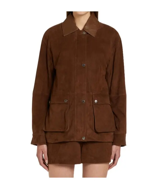 Marella Classic Long-sleeve Leather Jacket