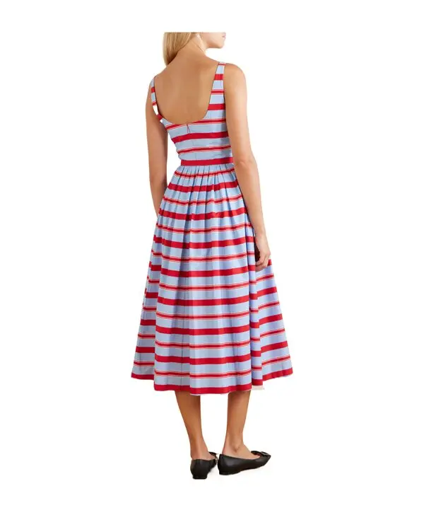 EMILIA WICKSTEAD Striped Midi Dress - Blue