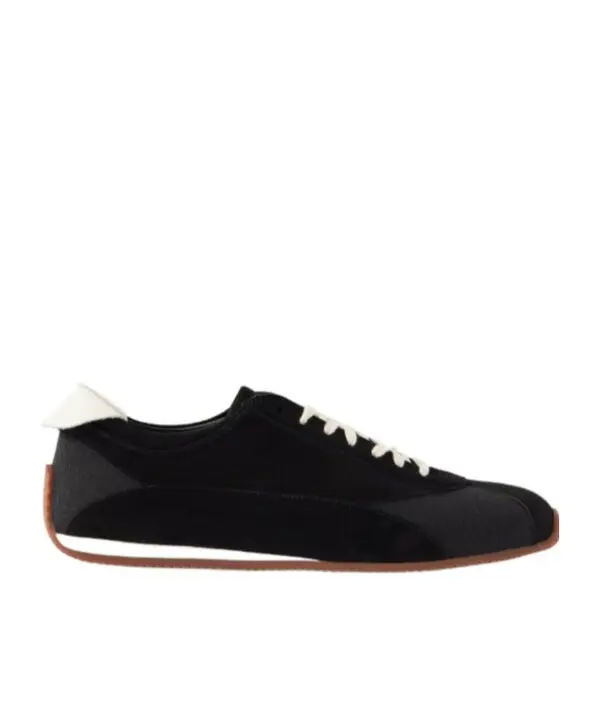 NEOUS Canvas And Suede Spliced Sneakers - Black
