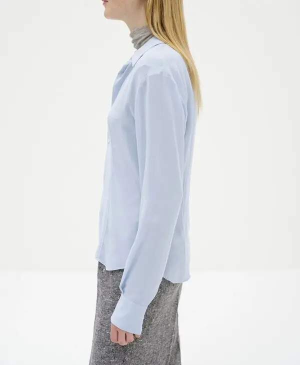 Auralee Silk Georgette Long-sleeved Shirt