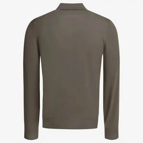 Brunello Cucinelli Collared Long-sleeve Knit Top