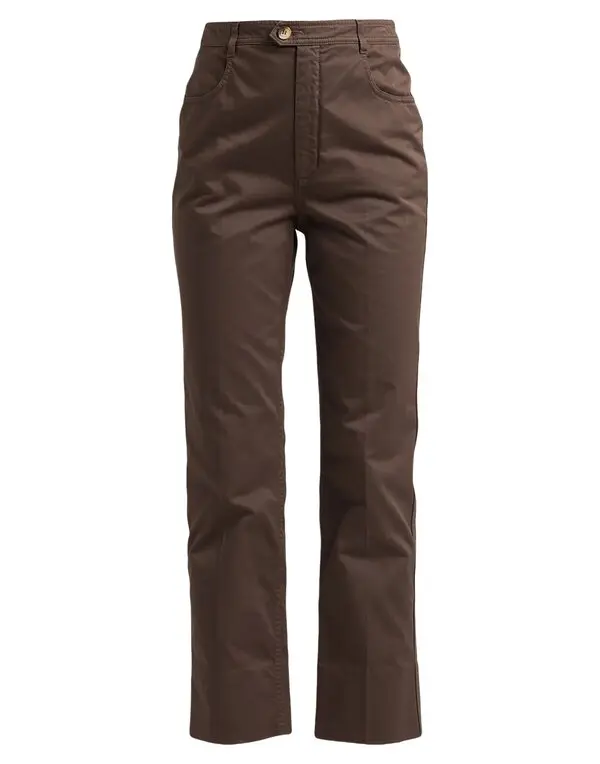Saint Laurent High-waisted Straight-leg Trousers - Brown