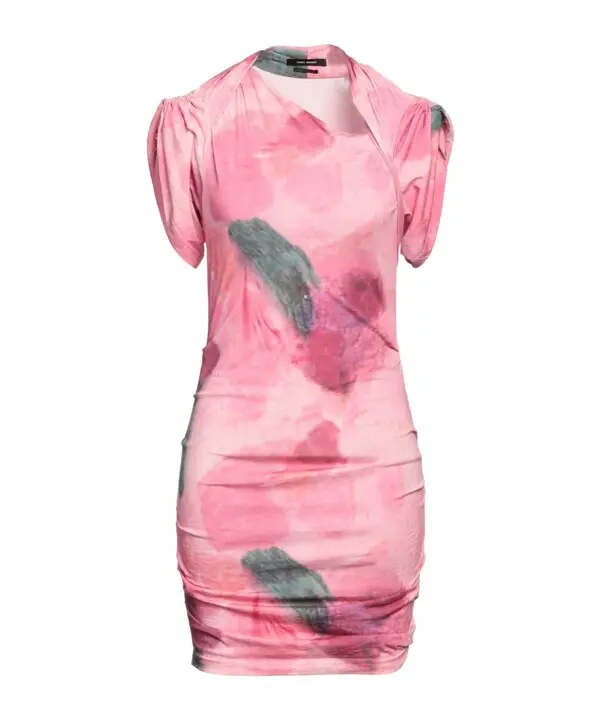 Isabel Marant Étoile Floral Short Sleeve Dress - Pink