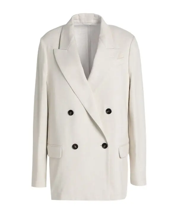 Brunello Cucinelli Double-breasted Blazer - White