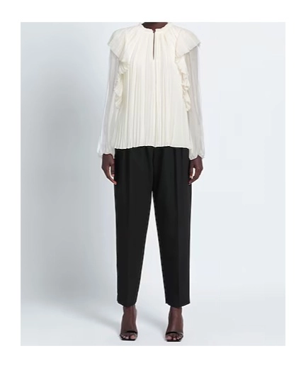 Chloé Pleated Crepe Top