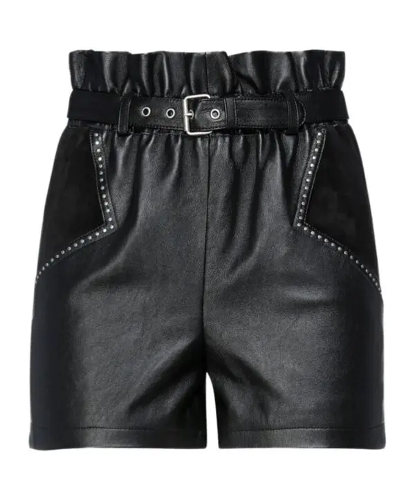 Saint Laurent Leather Shorts