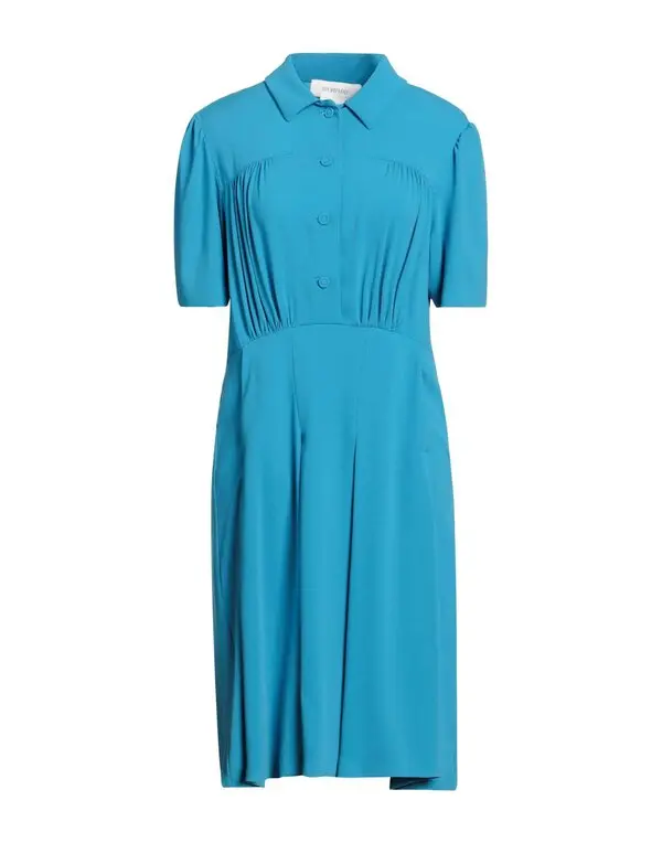 Sportmax Solid Color Shirt Dress With Multiple Pockets