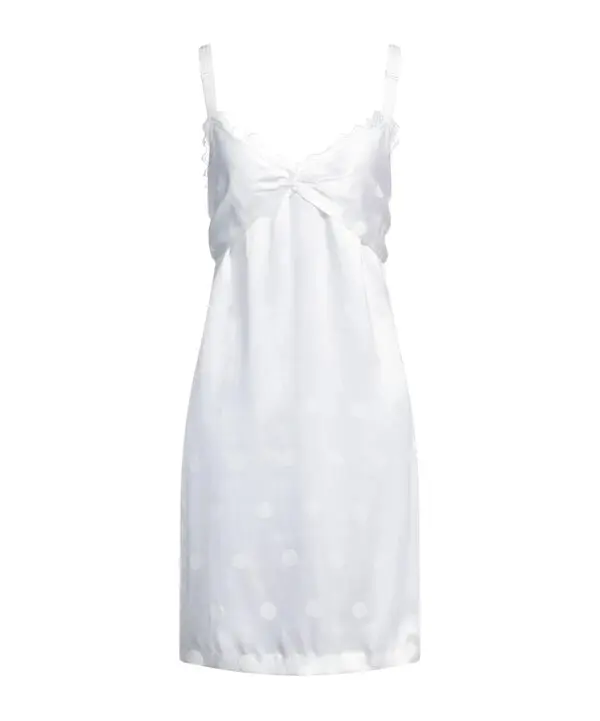 Burberry Deep V Neckline Dress - White