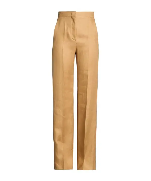 Max Mara Linen Wide-leg Pants - Nude