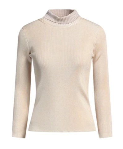 Balenciaga High-neck Ribbed Knit Sweater - Nude