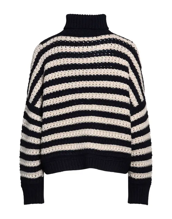 Brunello Cucinelli Striped Turtleneck Knit Sweater