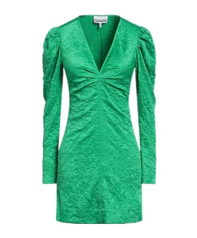 GANNI Sheath Dresses - Green
