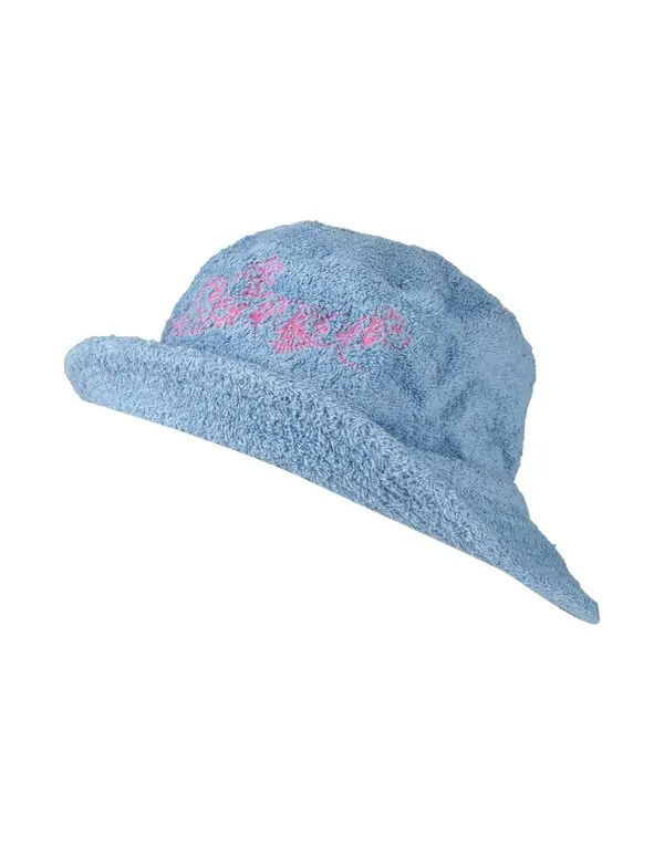 GANNI Solid Color Terry Cloth Hat - Blue