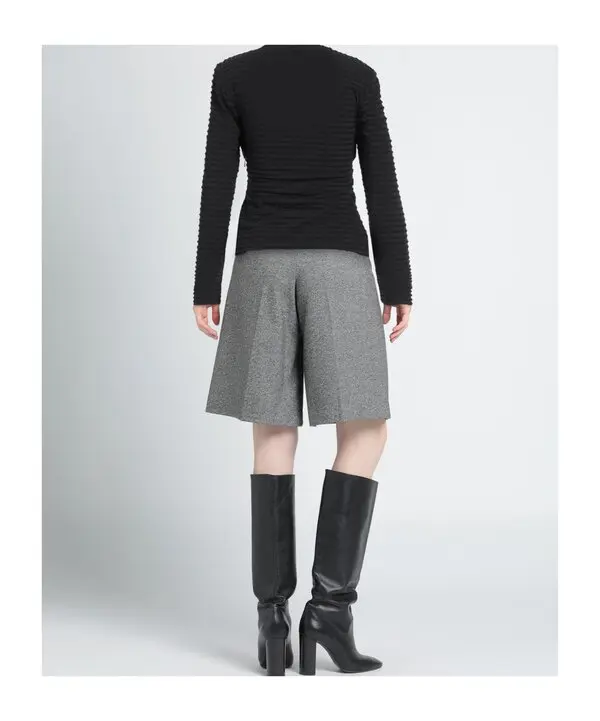 GANNI Pleated Square Neck Long Sleeve Top
