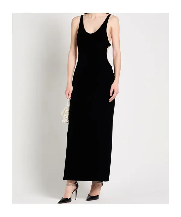 Saint Laurent Strappy Velvet Dress