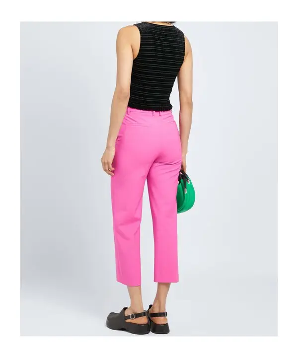 GANNI Ruffled Crew Neck Tank Top