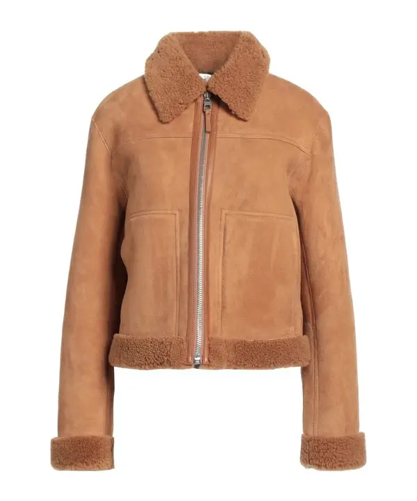 Tory Burch Suede Shearling Jacket