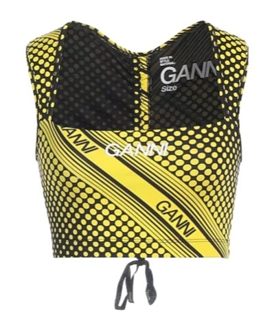 GANNI Polka-dot Crop Top