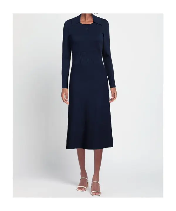 Tory Burch Knitted Long Sleeve Dress